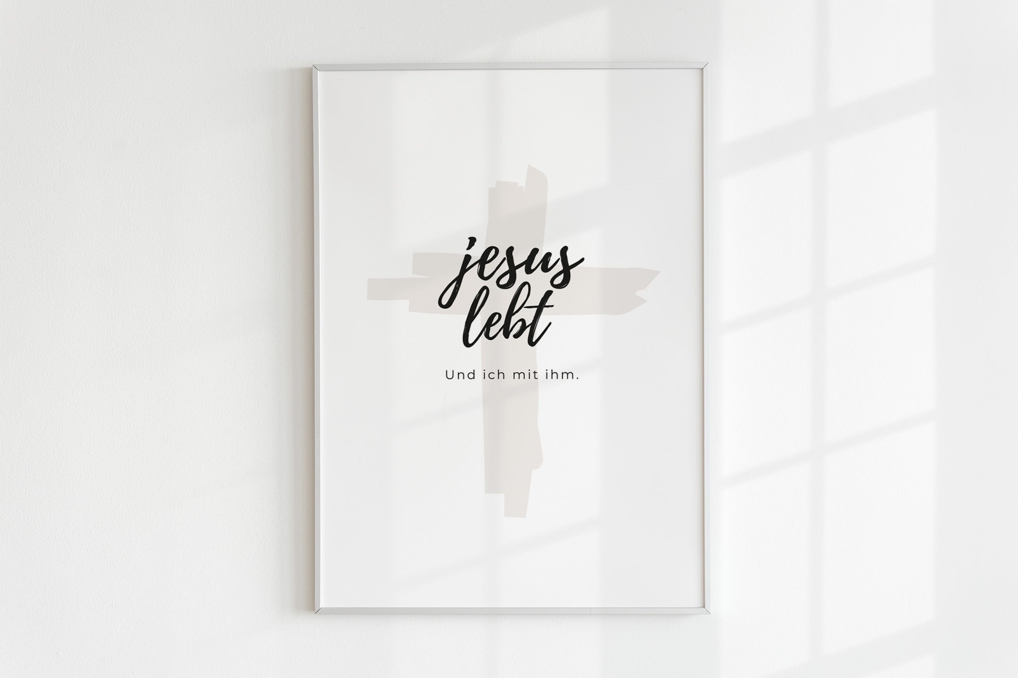 Poster – Jesus lebt. Und ich mit ihm. – Farbwort